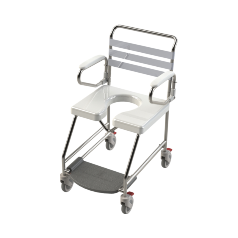 Kcare Transit Shower Commode with Weight Bearing Footplate - Hospital ...