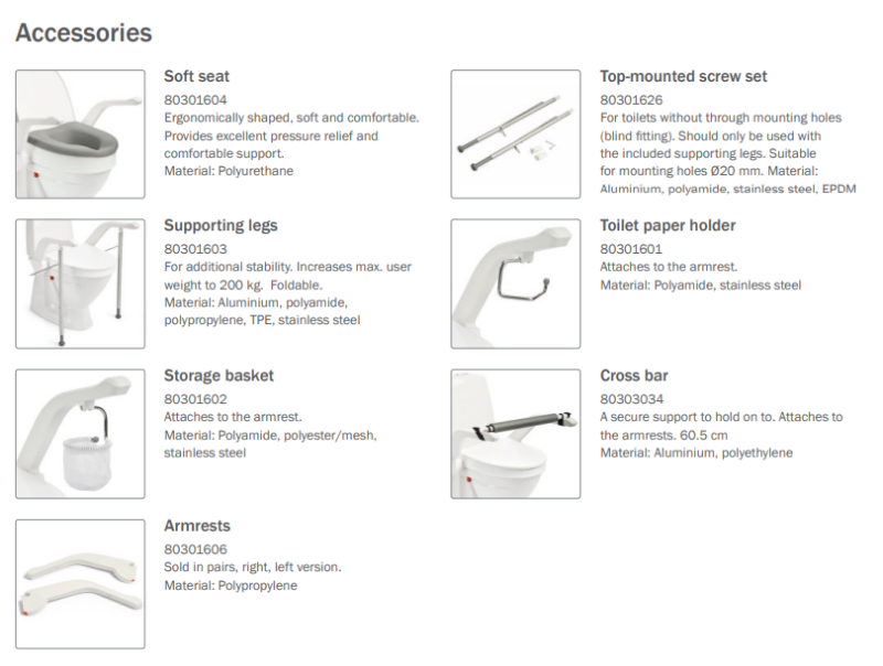 Etac My-Loo Fixed Toilet Seat with Fixed Mounting - Hospital at Home