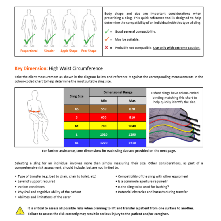 Oxford Stand Deluxe Transport Padded Loop Sling - Hospital at Home